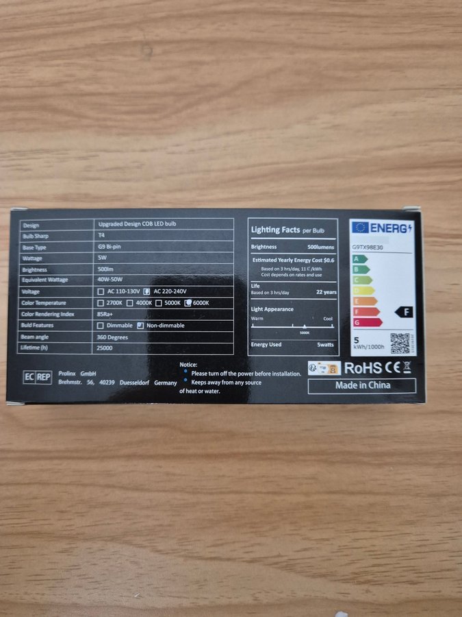 6-pack G9 LED-lampor 5 W – 500 lm, 6000 K (Cool.. | Köp på Tradera ...