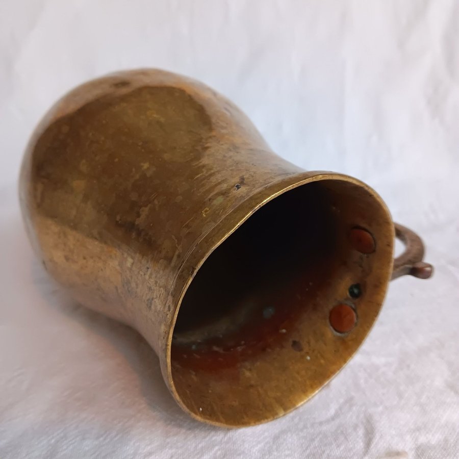 Äldre mässingskanna med handtag, 1800-tal | Köp på Tradera (700280218)