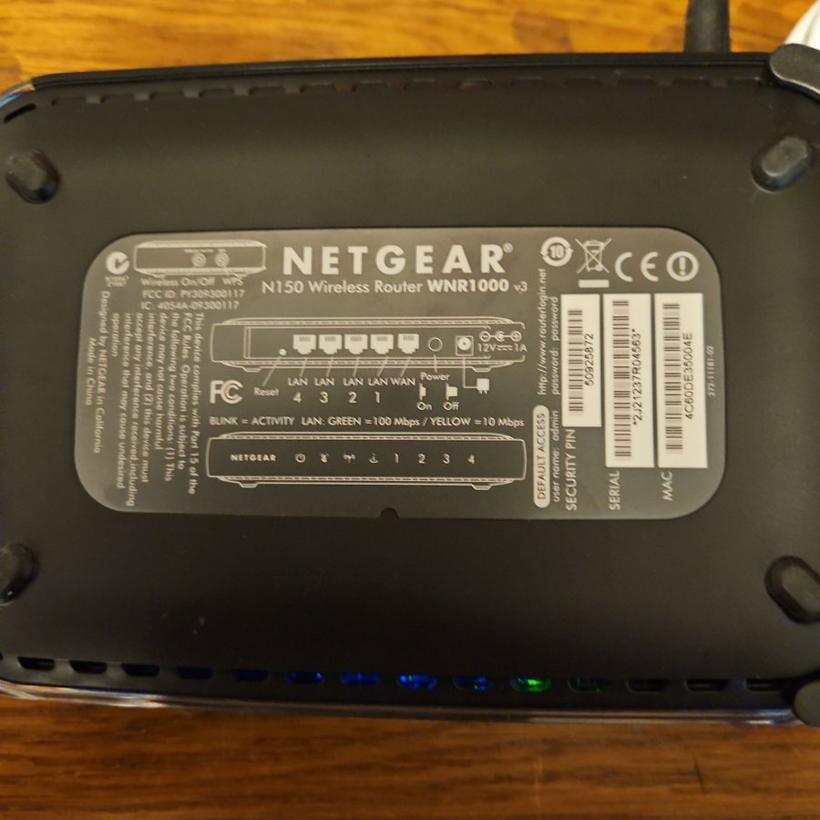 Netgear WNR1000 v3 N150 Trådlös Router | Köp på Tradera (708708676)
