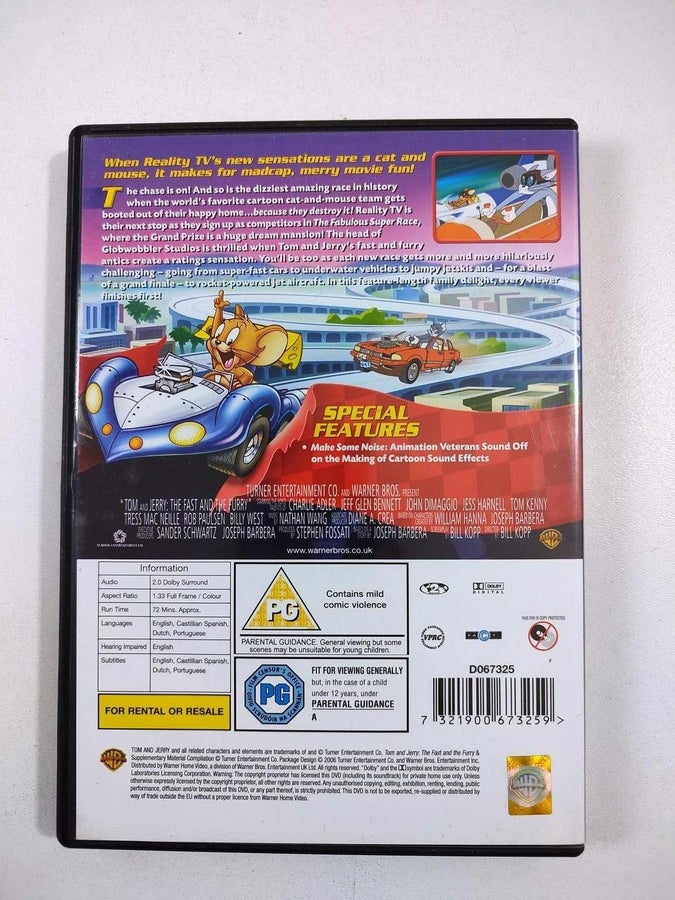 Tom And Jerry The Fast And The Furry Dvd