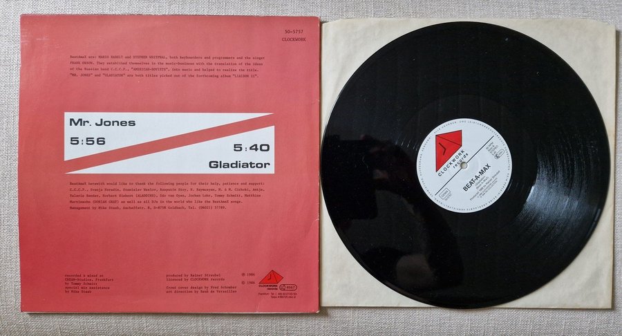 Beat-a-max, Mr Jones/Gladiator. Vinyl S 12" | Köp på Tradera (708507184)