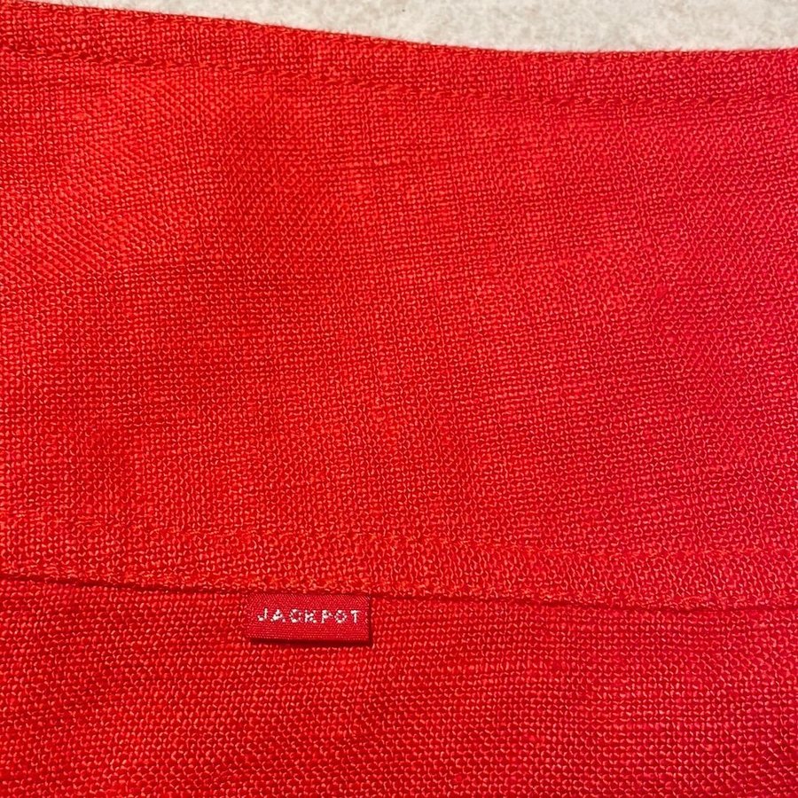 JACKPOT röd linnekjol linne kjol storlek 1 (36/.. | Köp på Tradera ...