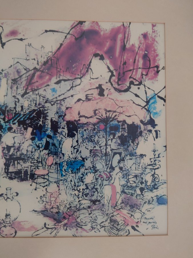 PARIS, VINTAGE 1970-TAL KONSTTRYCK, MYCKET FINT.. | Köp på Tradera ...