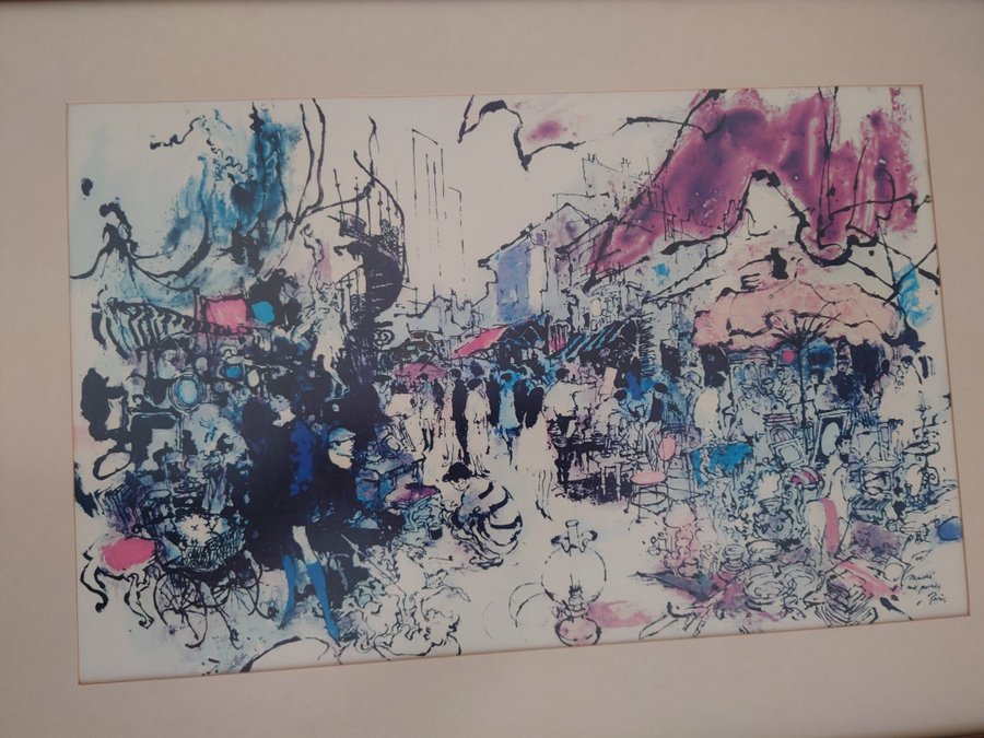 PARIS, VINTAGE 1970-TAL KONSTTRYCK, MYCKET FINT.. | Köp på Tradera ...