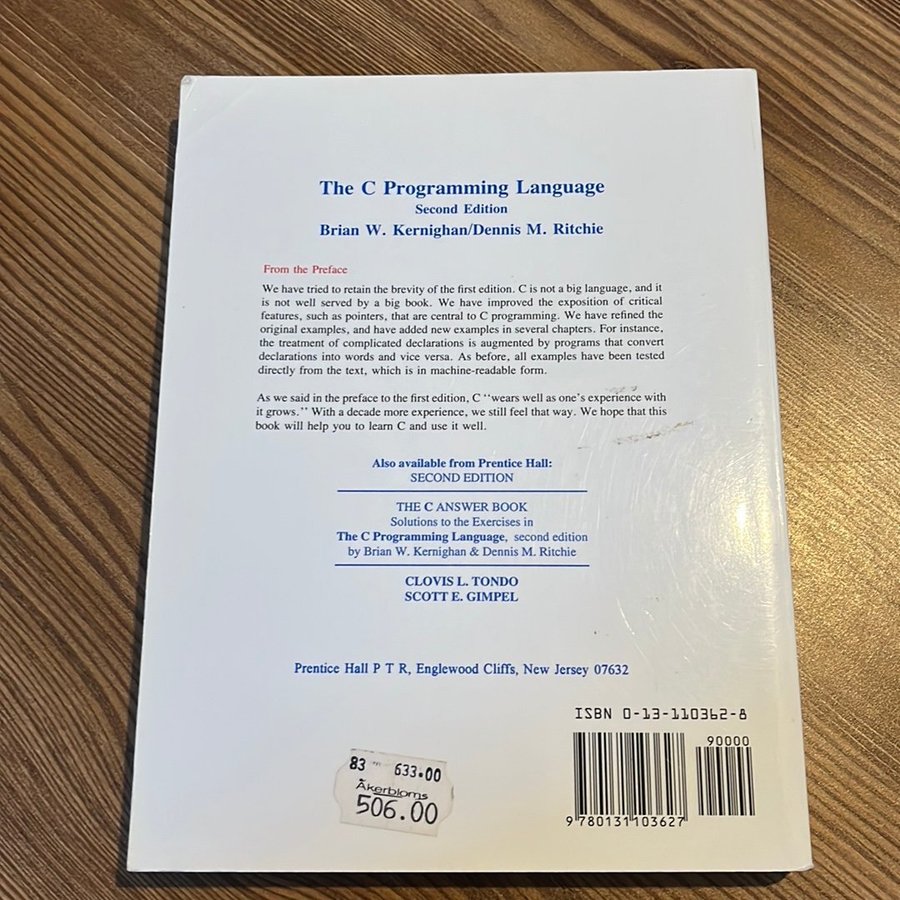 The C Programming Language, Second Edition, av .. | Köp på Tradera ...