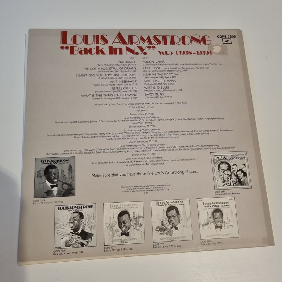 Louis Armstrong - Back In N.Y. Vol. 5 (1938-193.. | Köp på Tradera ...