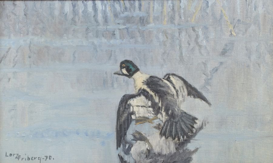 Oljemålning - Larz Friberg - Konst - Natur -"Fä.. | Köp på Tradera ...