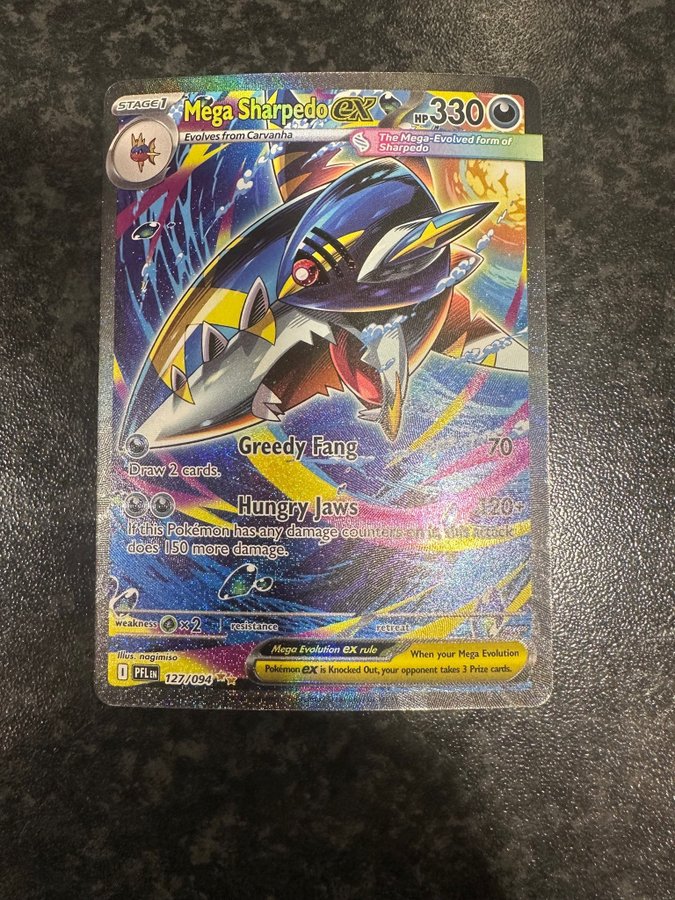 Pokemon Mega Sharpedo ex SIR Phantasmal flames .. | Köp på Tradera ...