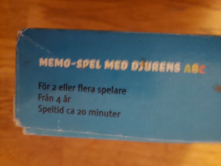 MEMO Barn Djurens ABC Ask 4,5 cm x 19 cm x 19 cm | Köp på Tradera ...