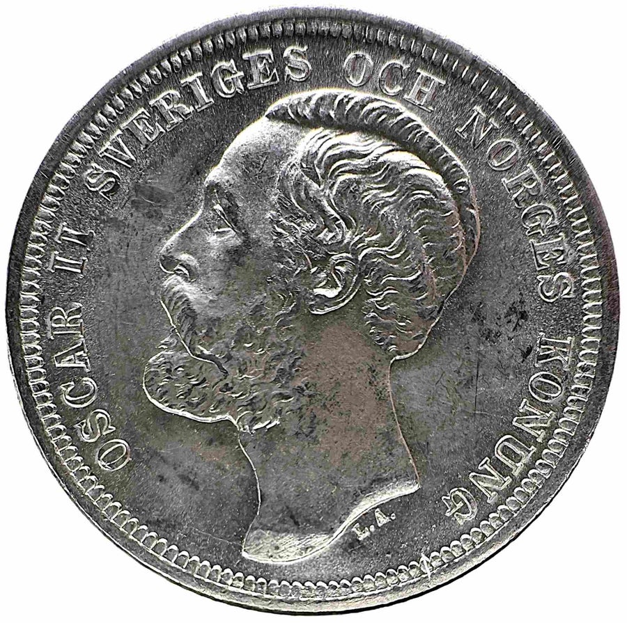 Oskar II - 1 Krona 1887 - Ett härligt ocirkuler.. | Köp på Tradera ...