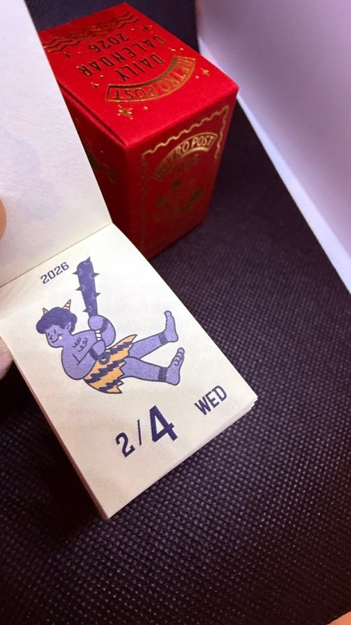 Ob1toy RETRO POST mini dag kalender 2026 | Köp på Tradera (702239998)