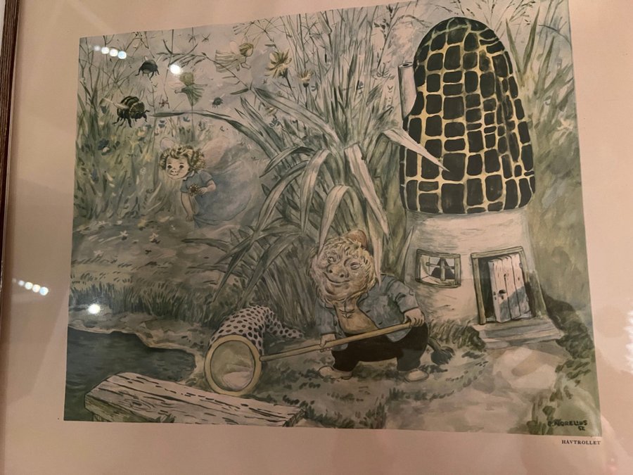 Vintage tavla: Havtrollet E. Norelius 1952, fin.. | Köp på Tradera ...