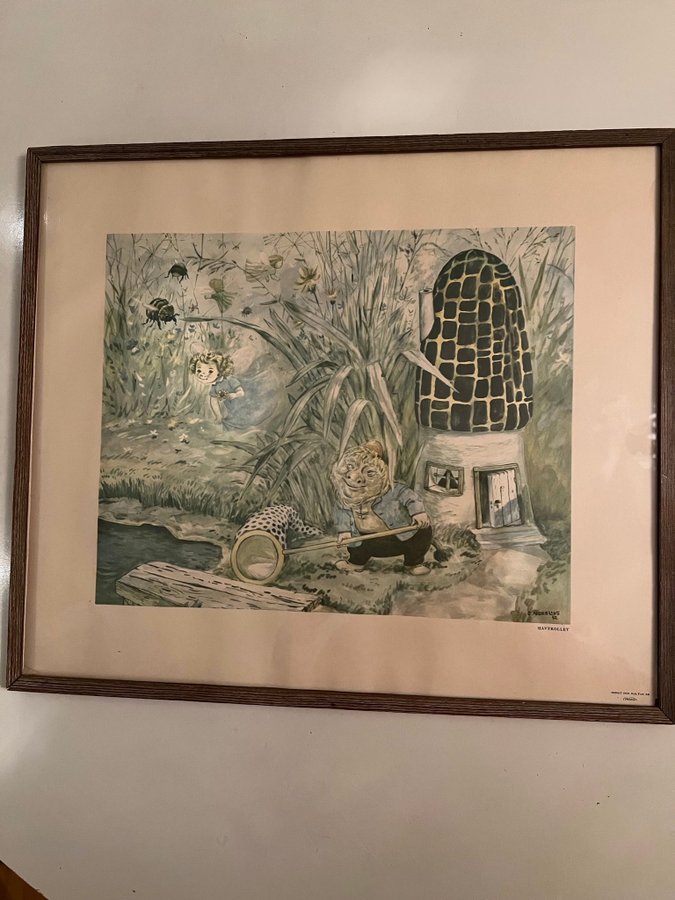 Vintage tavla: Havtrollet E. Norelius 1952, fin.. | Köp på Tradera ...