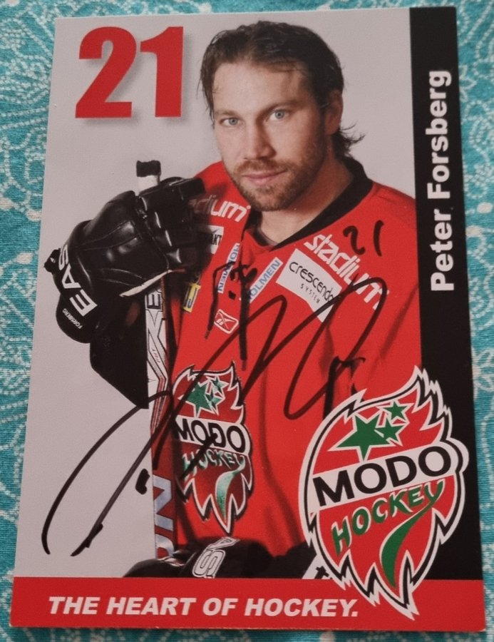 Peter Forsberg Autografkort Modo Hockey | Köp på Tradera (697160286)