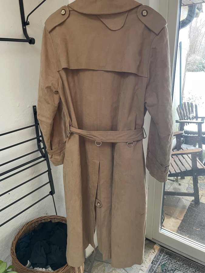 Vintage 100% Mocka trenchcoat, Kappa, Klassisk... | Köp på Tradera ...