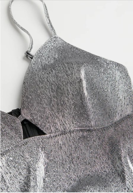 Silver Klänning Stl 44, H&M | Köp på Tradera (707532908)