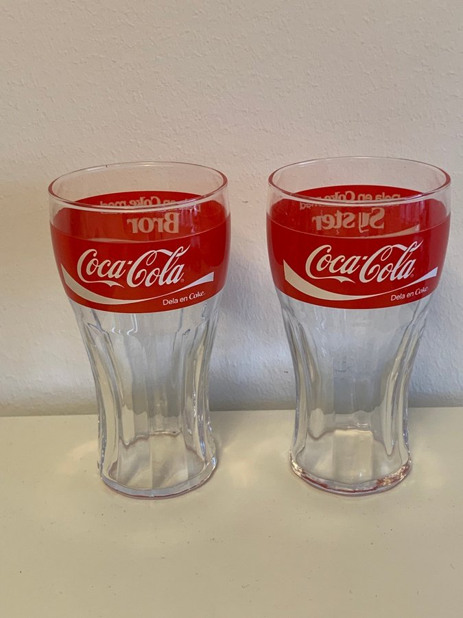 Coca-Cola glas Dela en Coke med SYSTER och BROR.. | Köp på Tradera ...
