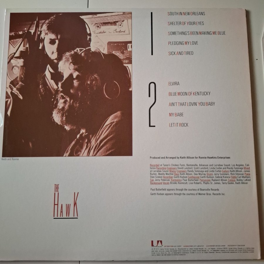Ronnie Hawkins - The Hawk - LP 1979 U.S | Köp på Tradera (706220764)