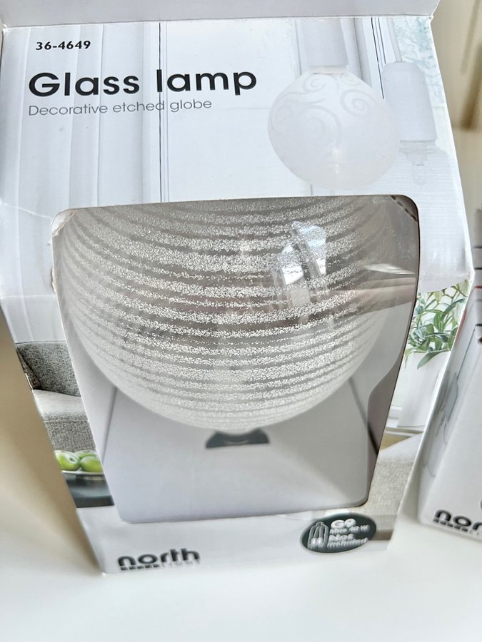 North Light Glaslampa och Tygklädd Sladd | Köp på Tradera (708608497)