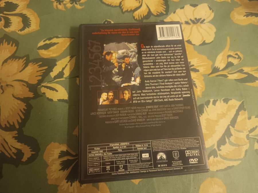 Jennifer 8 , Thriller med Andy Garcia.. DVD! | Köp på Tradera (712858865)