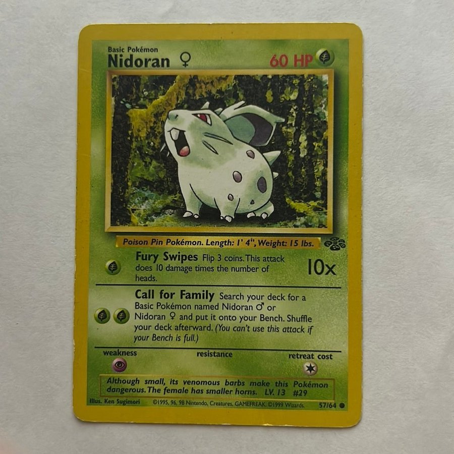 Nidoran Pokémonkort | Köp på Tradera (711182801)