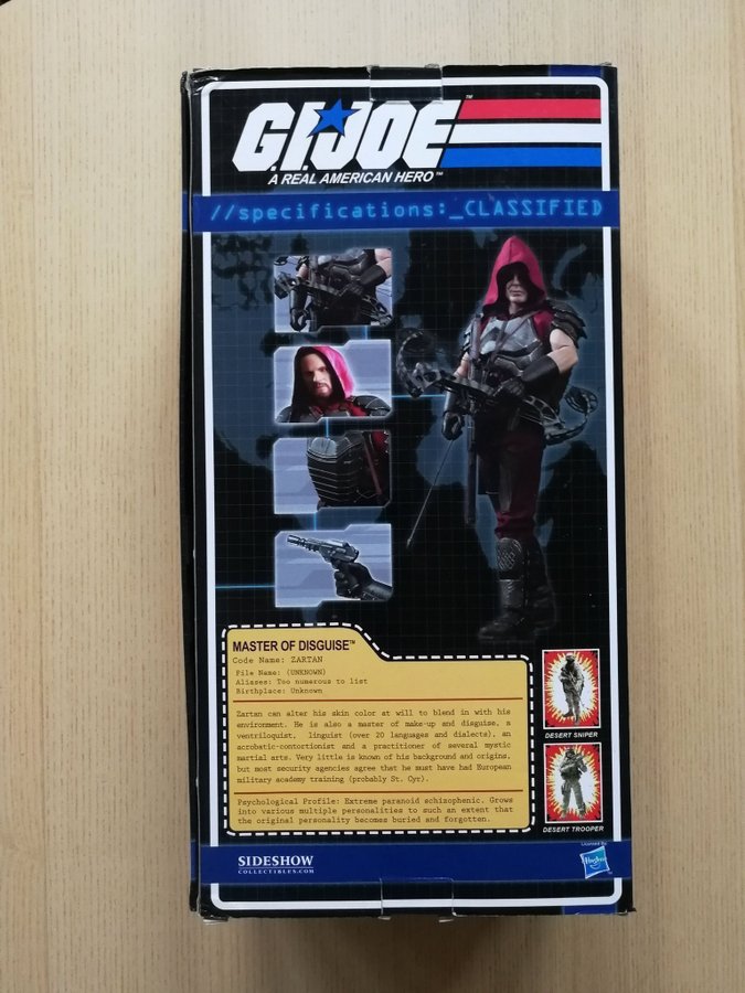 Sideshow collectible Zartan gi joe 1/6 scale | Köp på Tradera (595271958)