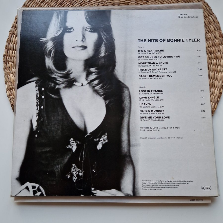 The Hits Of Bonnie Tyler - Vinyl LP | Köp på Tradera (708167304)