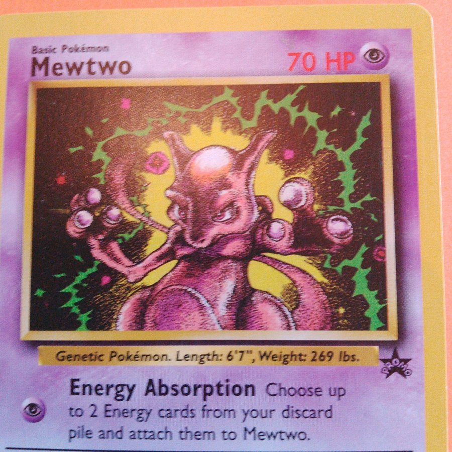 Basic Pokemon kort Mewtwo 70 HP, 14. Rare. 1995.. | Köp på Tradera ...