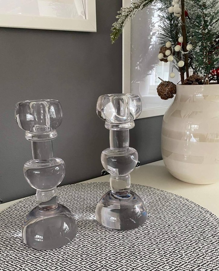 Paret Ljusstakar Glas Lindshammar Christer Sjög.. | Köp på Tradera ...
