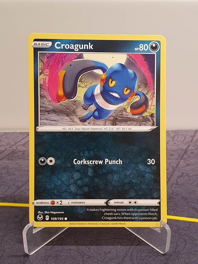 CROAGUNK 109/195 - Silver Tempest - Pokémon Kort | Köp på Tradera ...