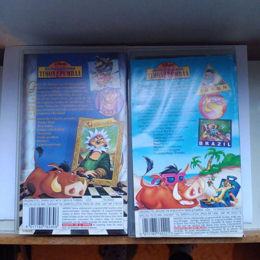 Timon & Pumbaa VHS - Två Kassetter | Köp på Tradera (711540030)