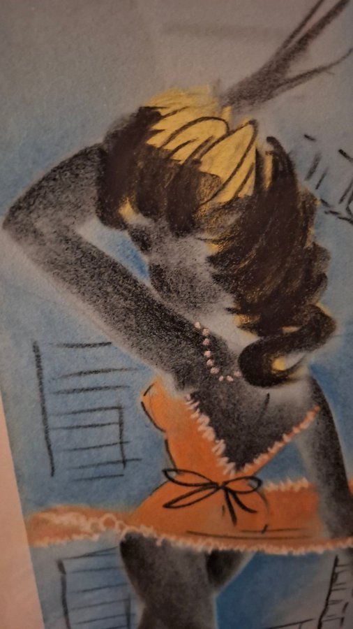 Målad tavla, Signerad R.Lindstedt, kvinna med b.. | Köp på Tradera ...