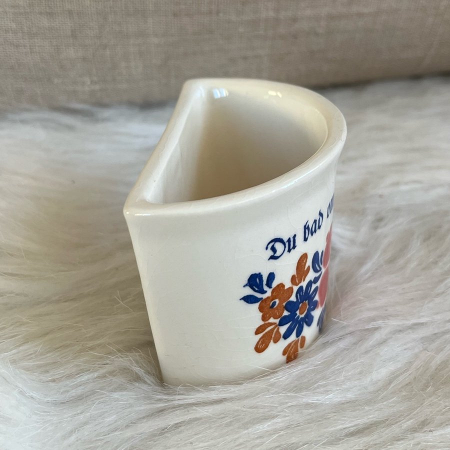 Retro Schramberg halv kopp i porslin med text o.. | Köp på Tradera ...