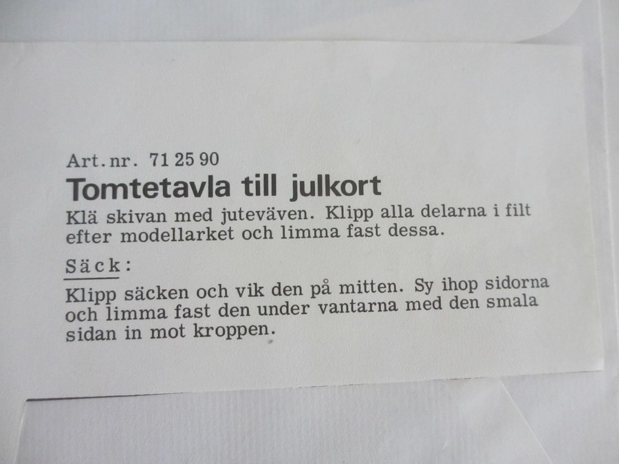 Se produkter som liknar Mall till en Brevtomte Tomte .. på Tradera ...