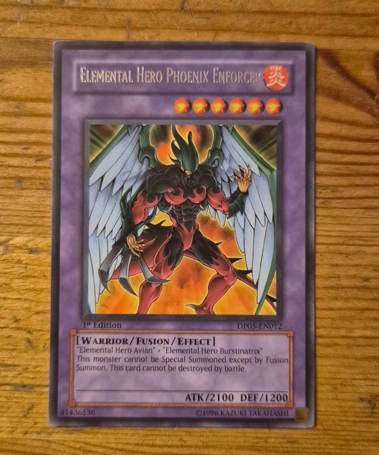[RARE] Yu-Gi-Oh! Elemental Hero Phoenix Enforce.. | Köp på Tradera ...
