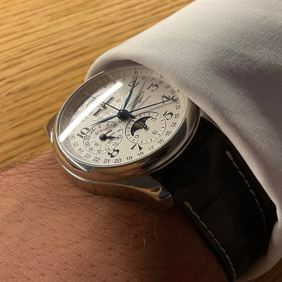 Longines Master Collection Månfas Kalender Kron.. | Köp på Tradera ...