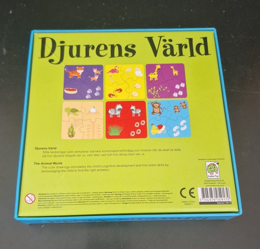 BooBoo Toys Pussel: Vem Äter Vad & Fotspår | Köp på Tradera (712188989)