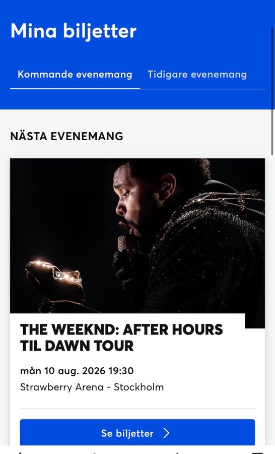1 biljett till the Weeknd After Hours Til Dawn .. | Köp på Tradera ...