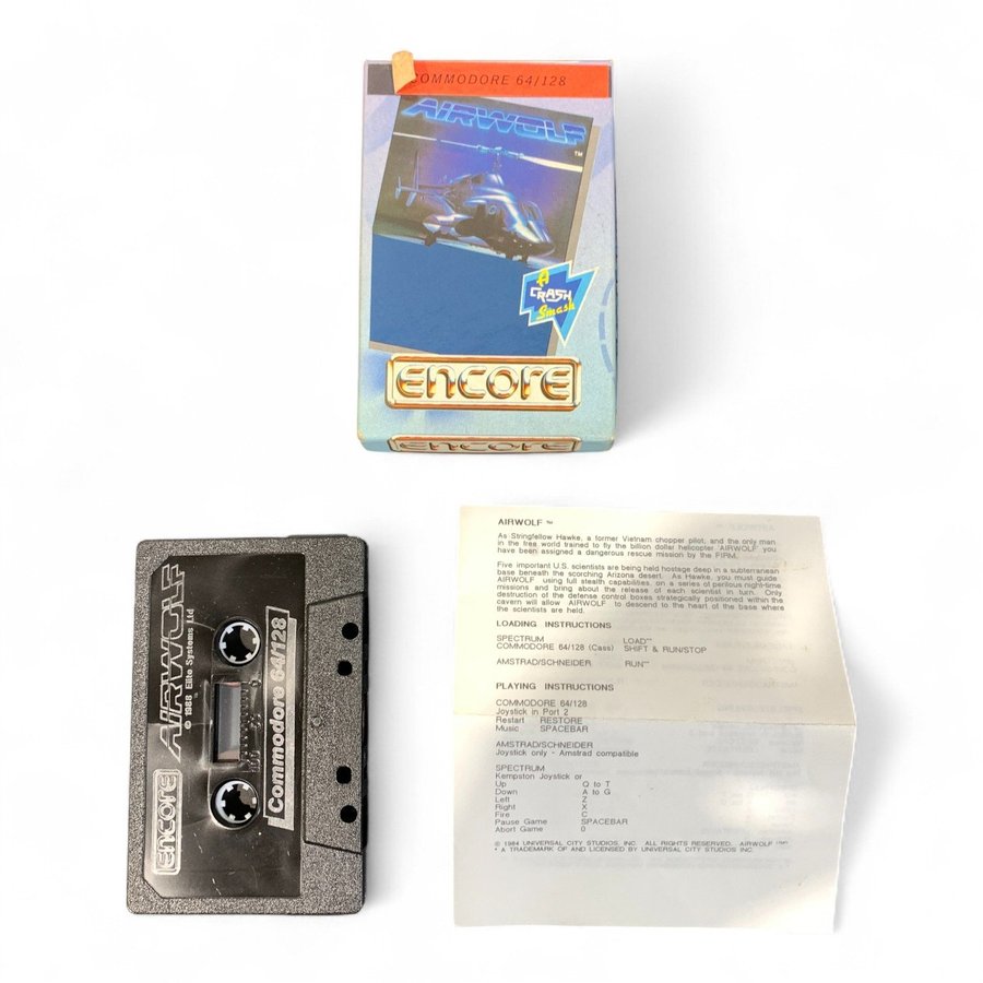 Commodore 64/128 Spel Airwolf Dator.. | Köp från Footly på Tradera ...