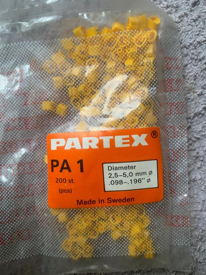 Partex PA1 2,5-5mm - 200st | Köp på Tradera (570074498)