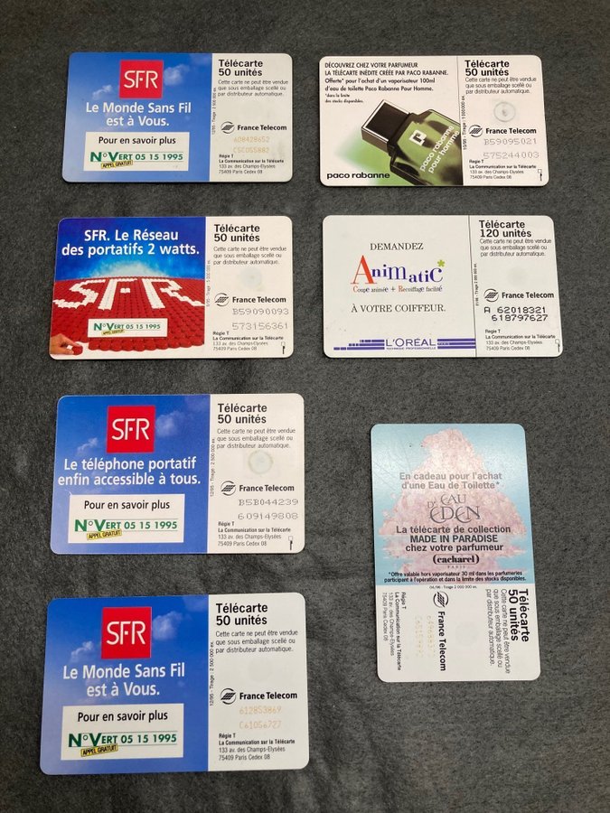 Telefonkort Franska 90-tal / France Samlarkort .. | Köp på Tradera ...