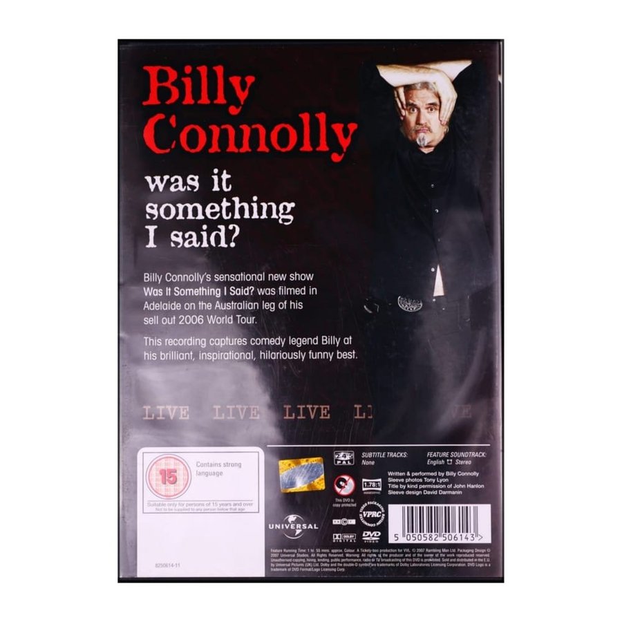 Billy Connolly: Was It Something I Said? | Köp på Tradera (706158816)
