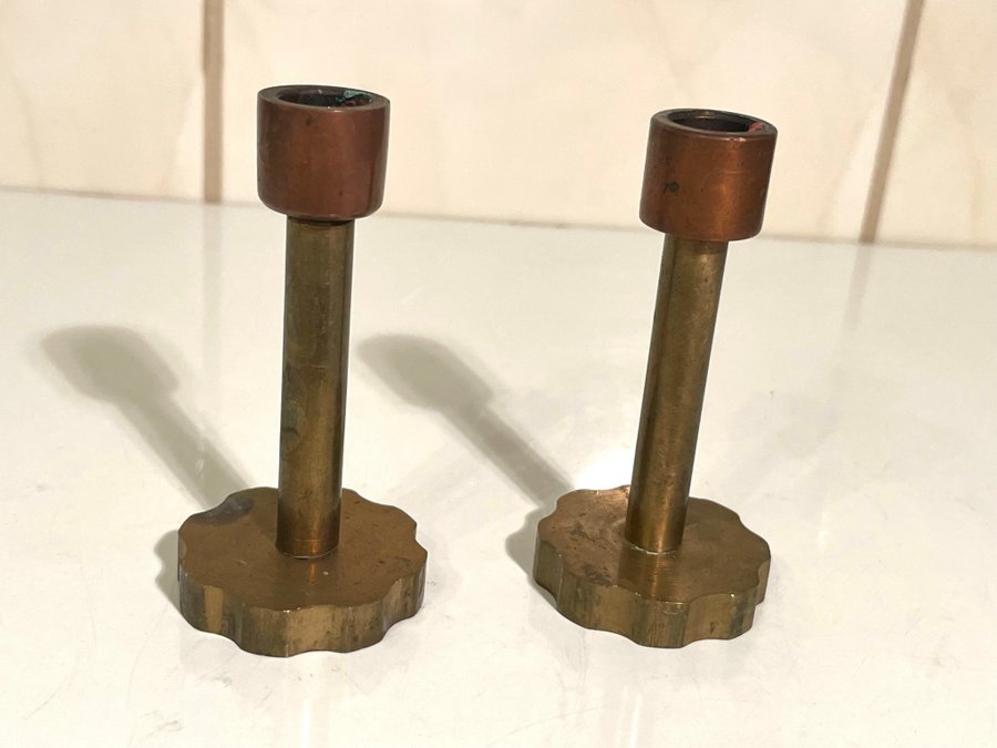 Paret vintage ljusstakar i mässing | Köp på Tradera (695643974)