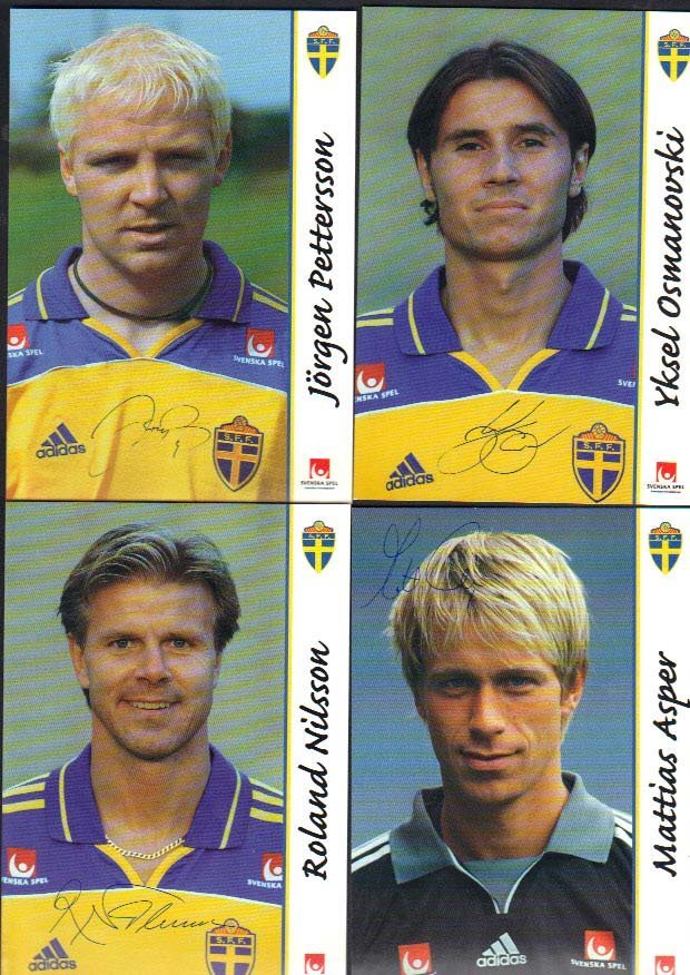 5 spelare från landslagstruppen 2000 bla Asper .. | Köp på Tradera ...