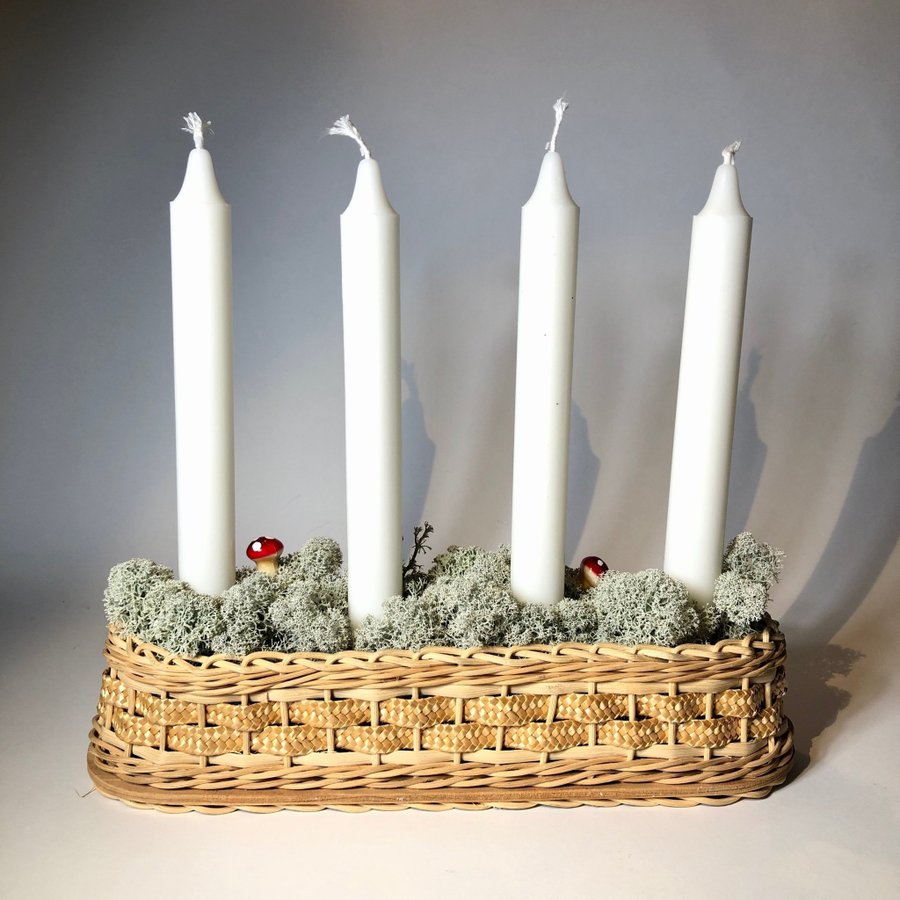 Retro Adventstake i trä, rotting och halm med m.. | Köp på Tradera ...