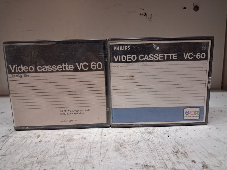 Två Philips och BASF VC 60 Videokassetter | Köp på Tradera (709937575)