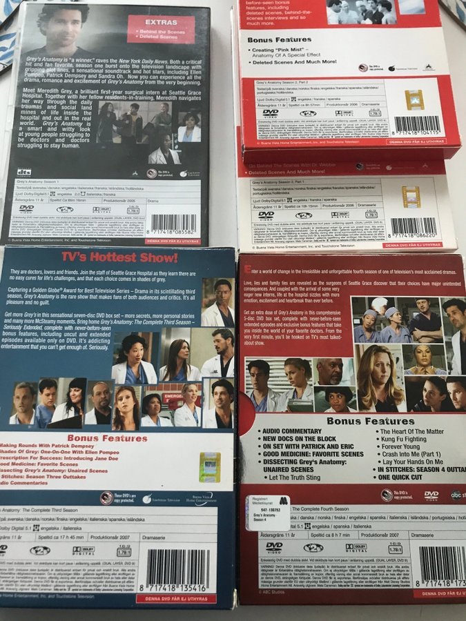 Grey's Anatomy Säsong 1-4 DVD | Köp på Tradera (714454525)