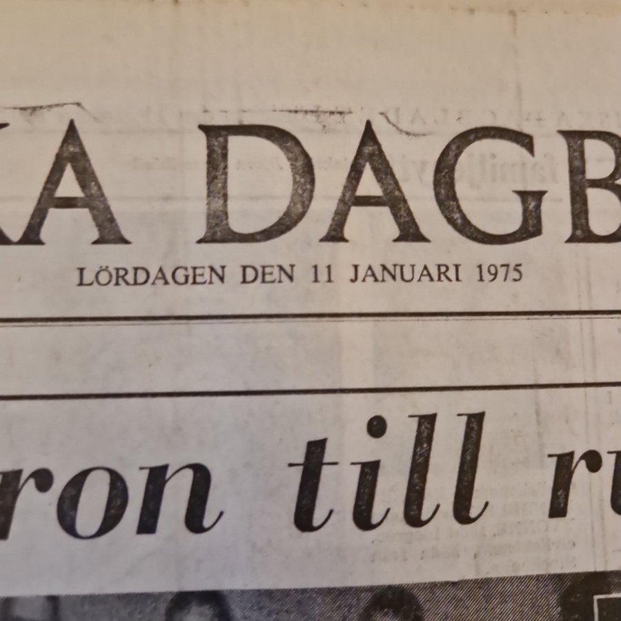 Se produkter som liknar Svenska Dagbladet Tidning på Tradera (713100763)