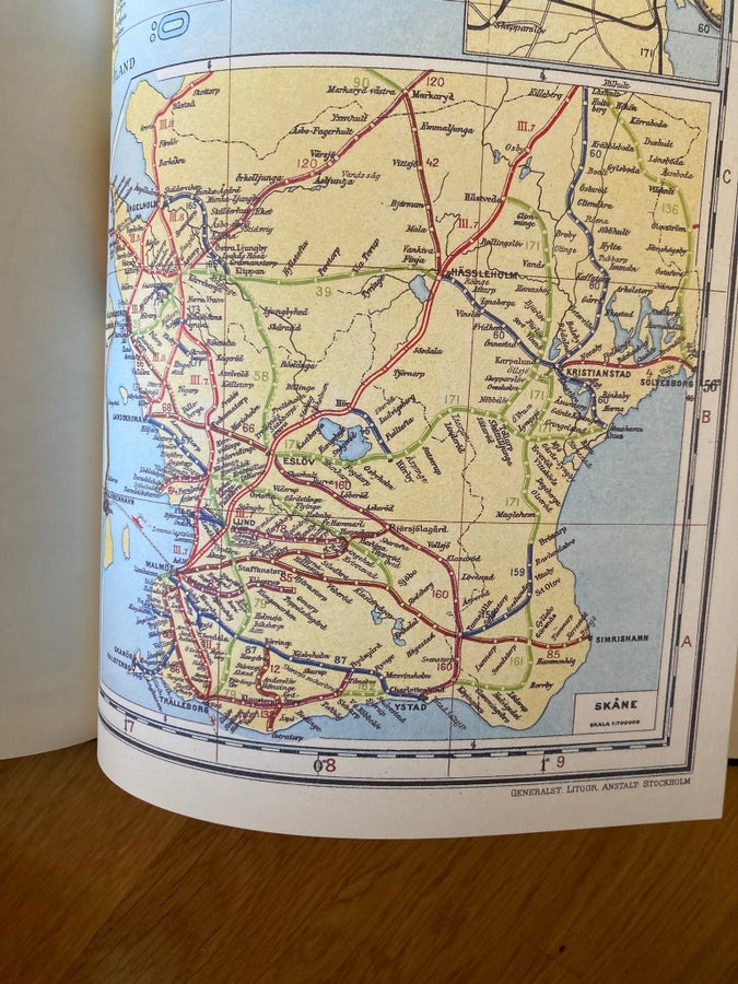 Karta över Sveriges Järnvägar och Stationer 1914 | Köp på Tradera ...