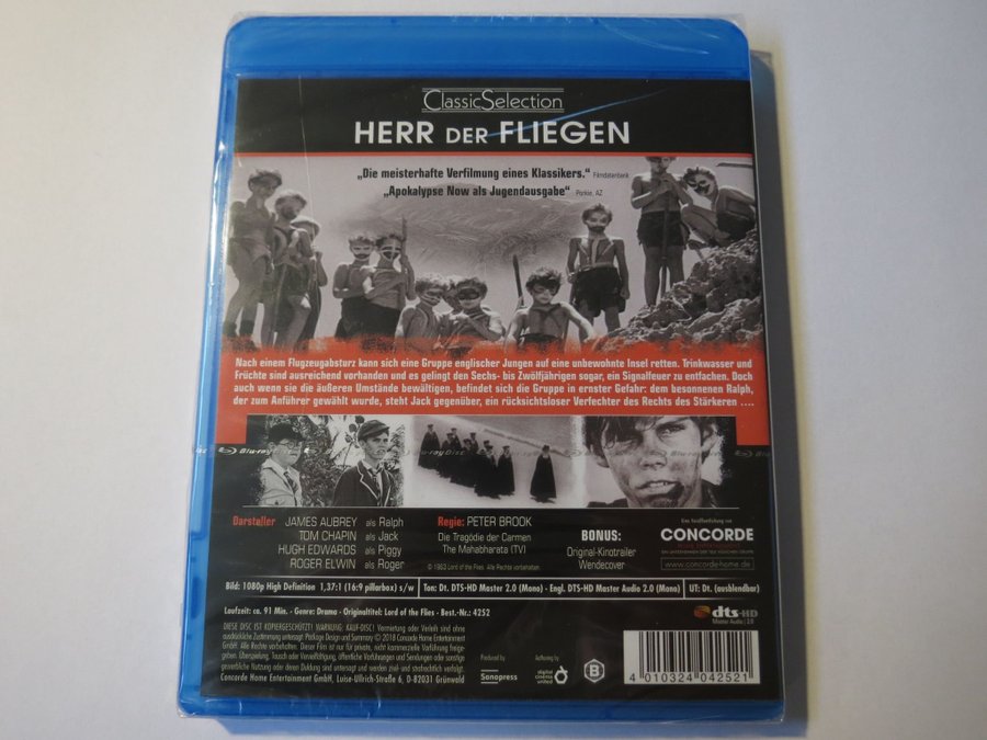 LORD OF THE FLIES (Blu-ray) Ny inplastad | Köp på Tradera (708739441)